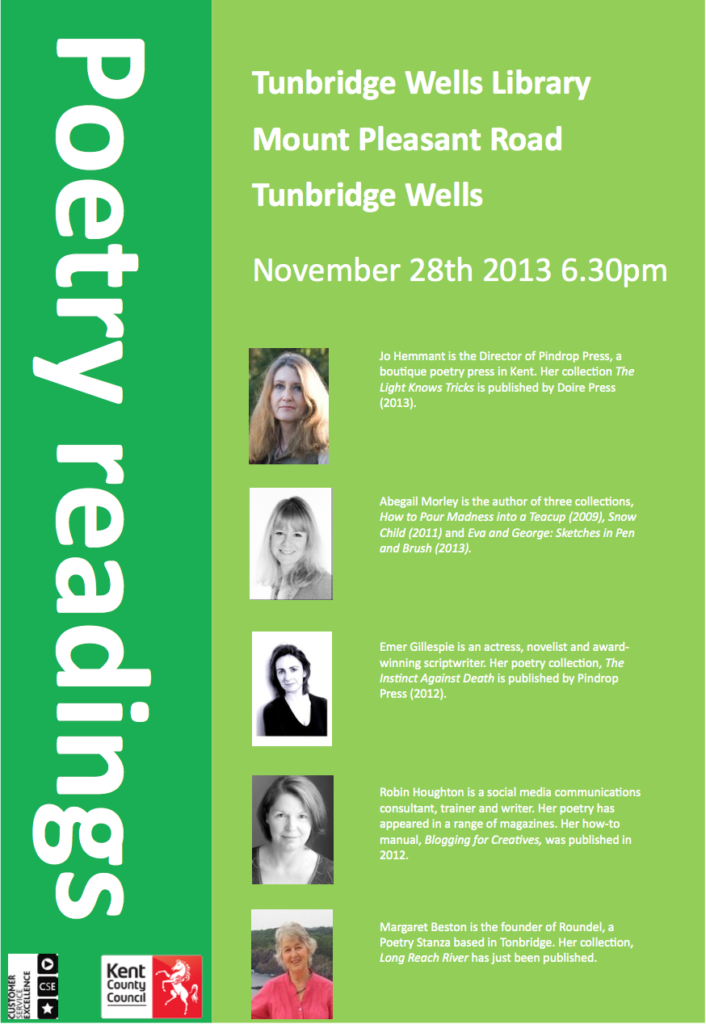 Poetry Evening at Tunbridge Wells Library on 28 November | Pembury Village